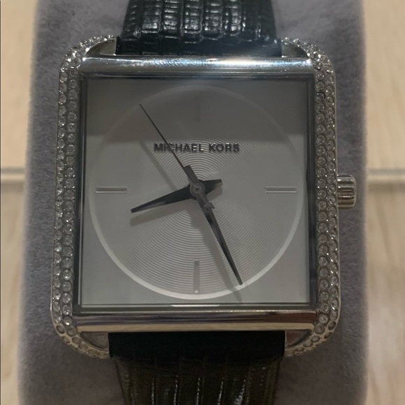 Michael Kors | Accessories | Michael Kors Crystallized Black Band Watch ...